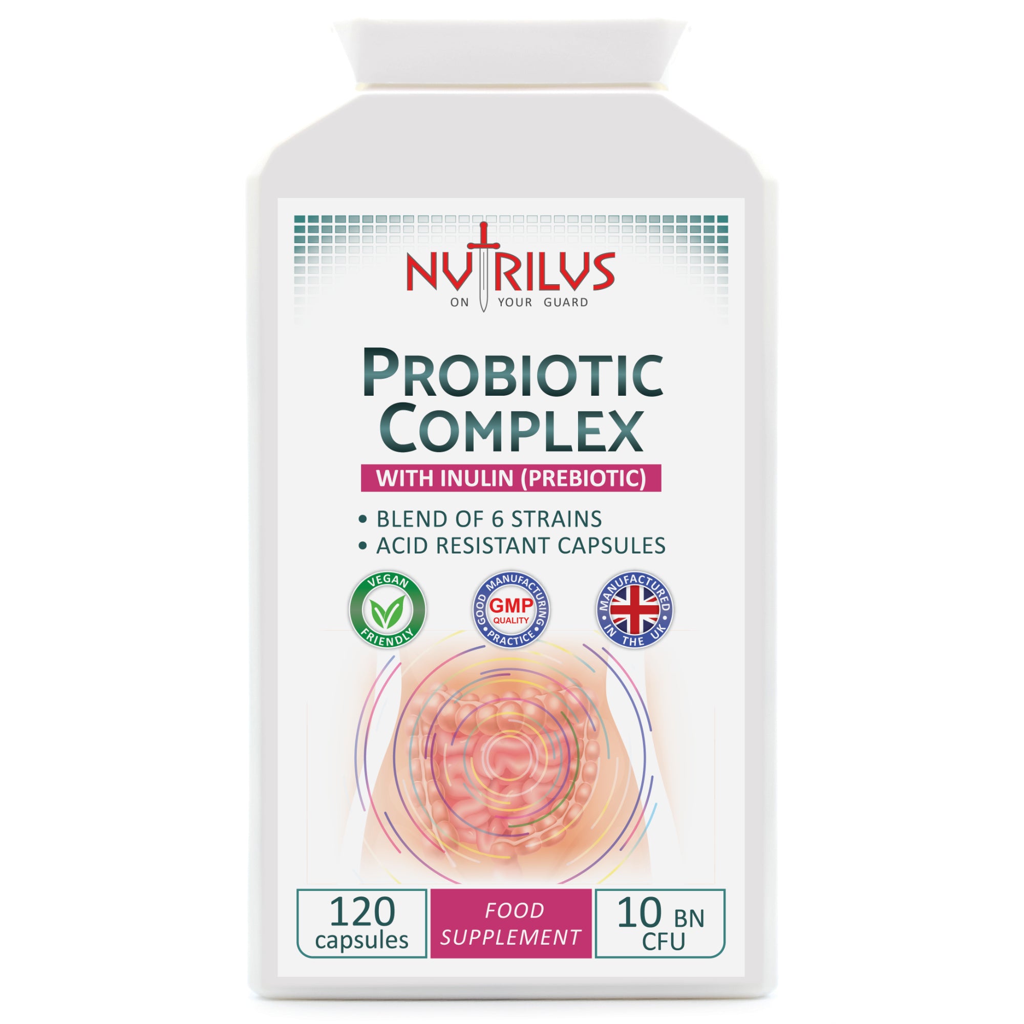 Probiotic Complex Capsules 10 Billion CFU – Nutrilus